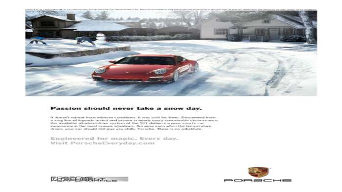 Porsche promotes 'magic everyday' in new print and television ads